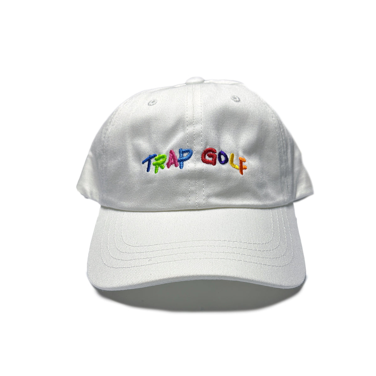 White Trappy Colors Dad Hat – Trap Golf