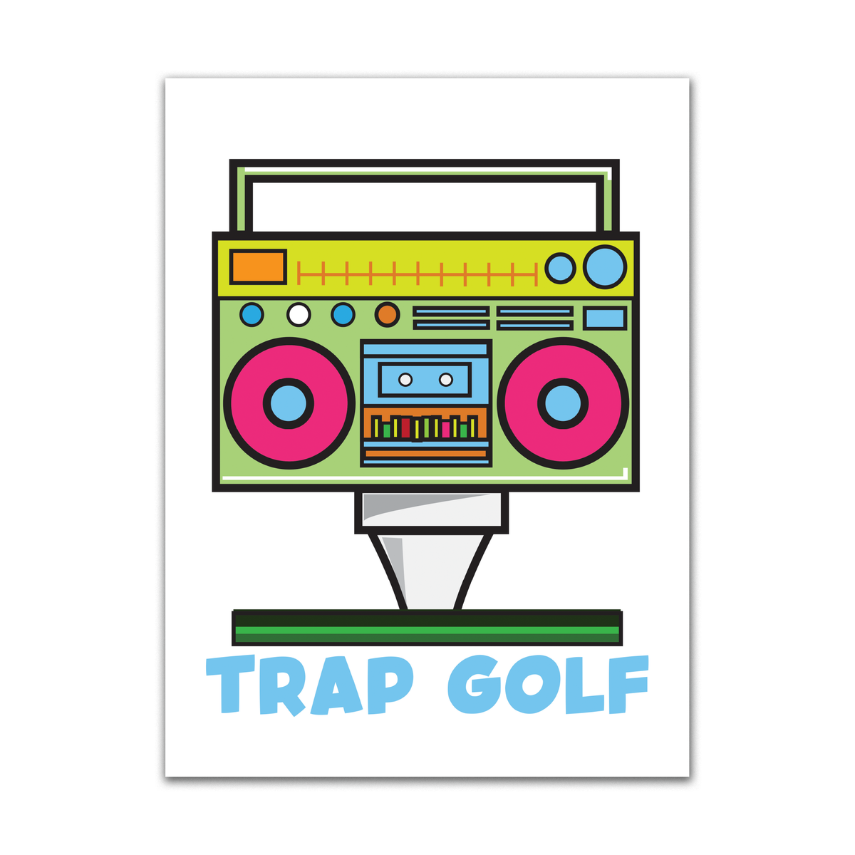 Trap Golf Kids Boom Box Poster